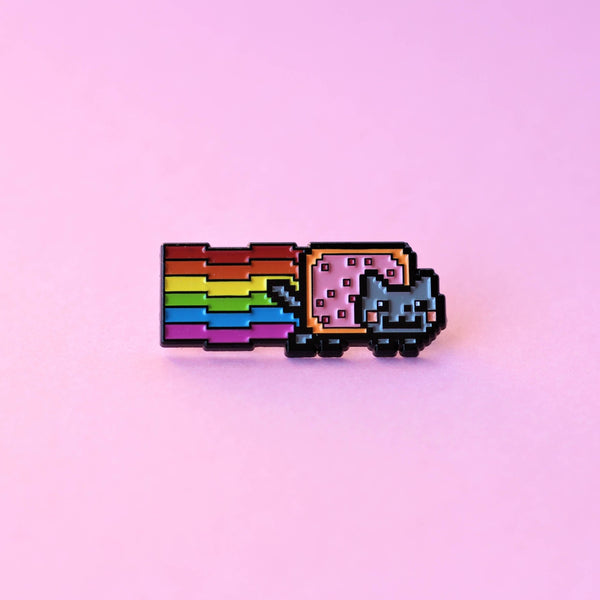 Nyan Cat Pin – Rainbow Cat Meme Enamel Pin – Azure Waves